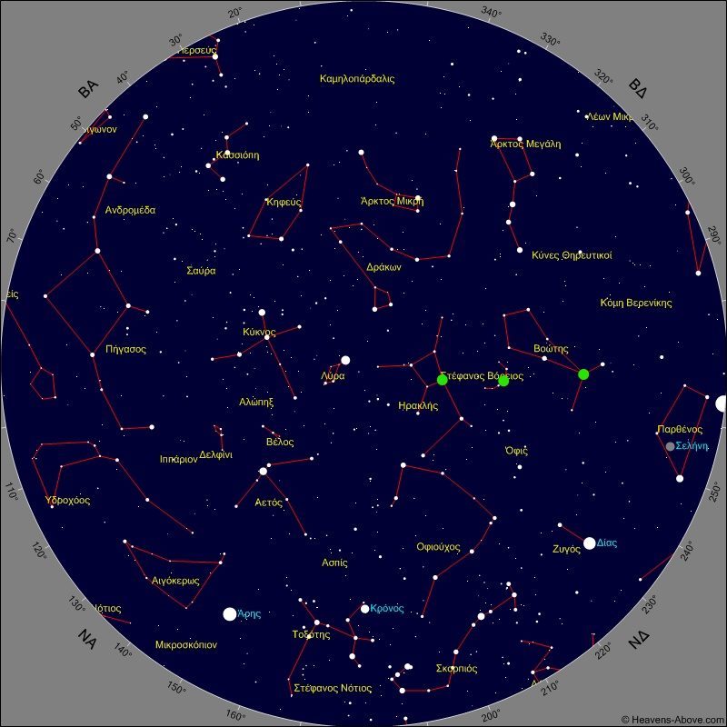 Ο αστερισμός του Ηρακλή για τον Αύγουστο. • Εταιρεία Αστρονομίας ...